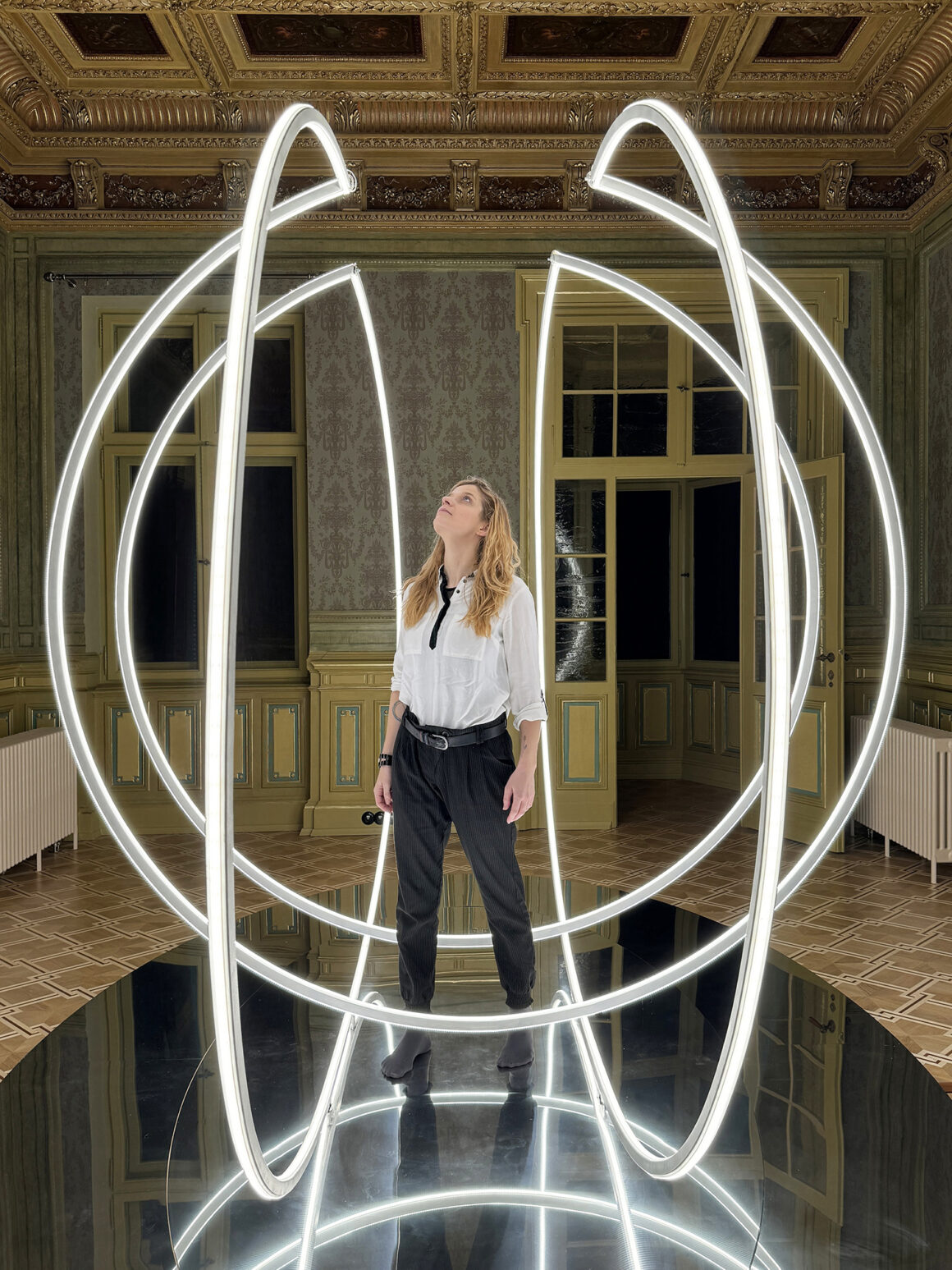 Explore the Enchanting Fusion of Elliptical Light Lines and Mirrored ...