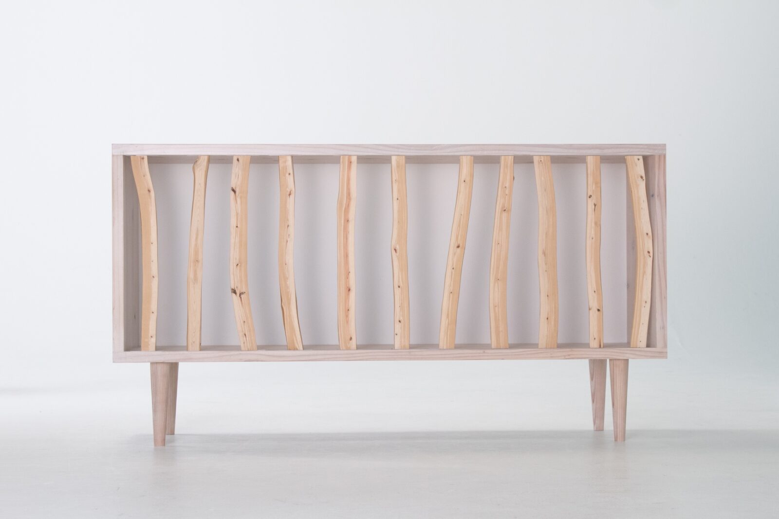 Taishi Sugiura Creates Hayashi Cabinet with Movable Japanese Cypress ...